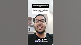 Como baixar o cpm do Facebook ads #trafegopago #faceads #trafego #cpm # ...