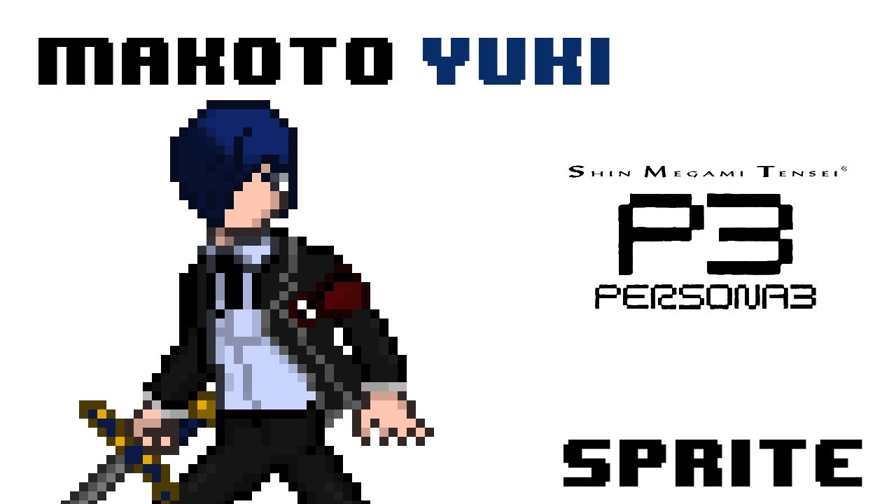 Makoto Yuki Sprite / Pixel Art speed paint Persona 3 - YouTube