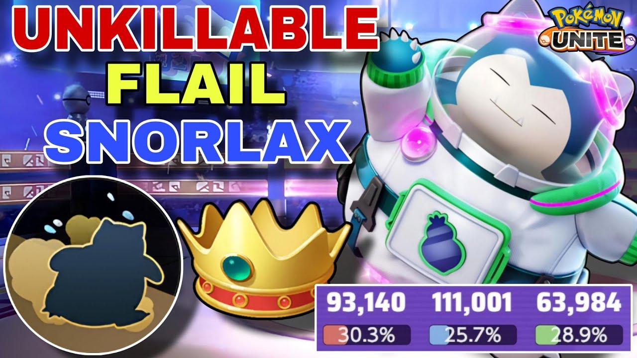 FLAIL SNORLAX with DRAIN CROWN Is the Ultimate Brawler! | Pokemon Unite ...