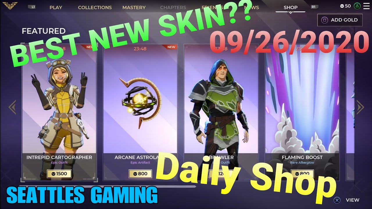 SPELLBREAK "Best NEW SKIN?" Daily Shop, 09/26/2020, SEATTLES GAMING ...