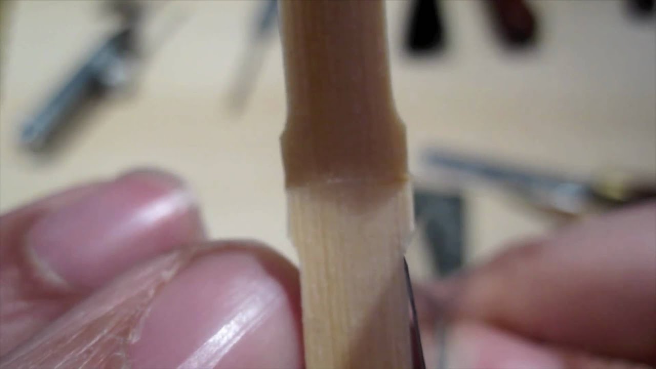 oboe reed tips for shaped cane - YouTube