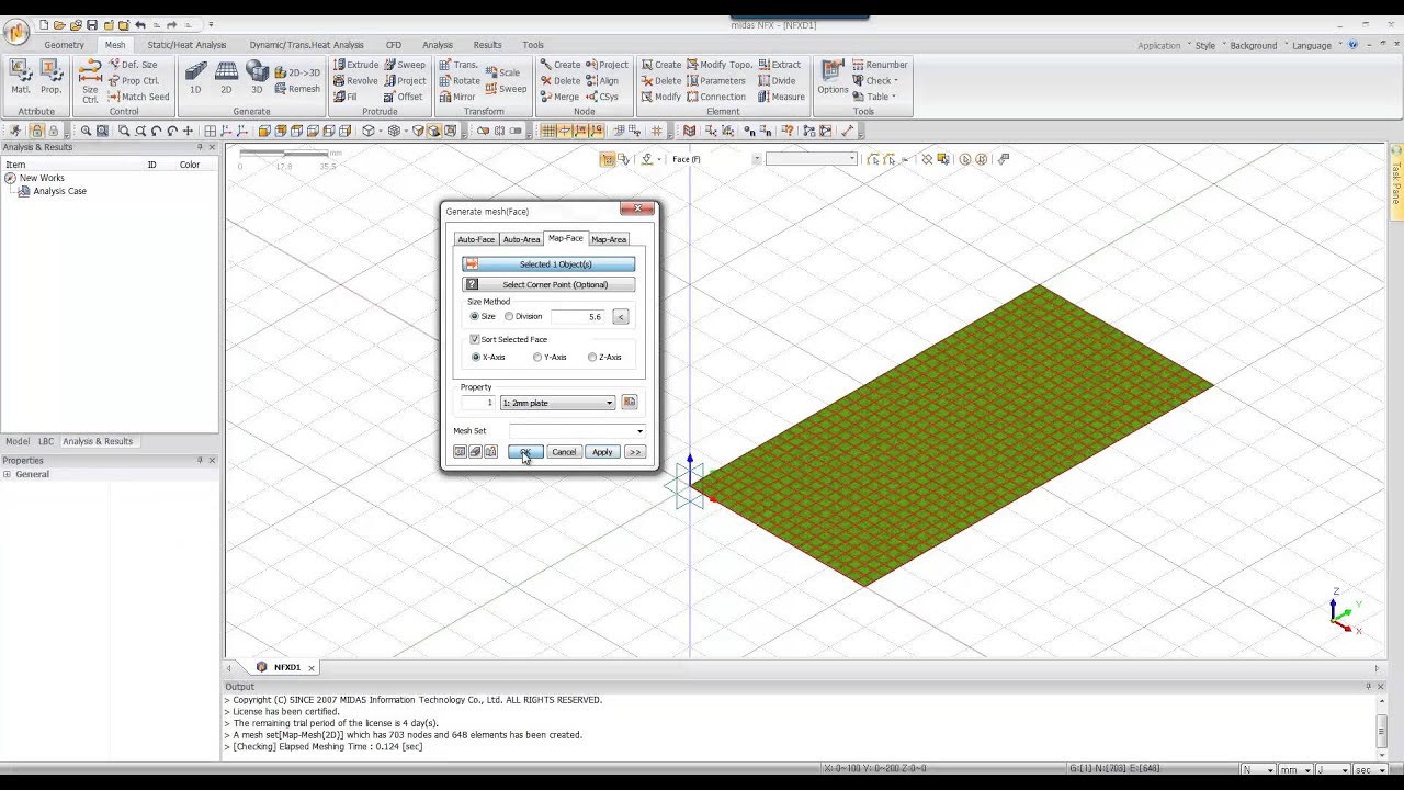 midas NFX- Create a plate with 2 different thickness values - YouTube