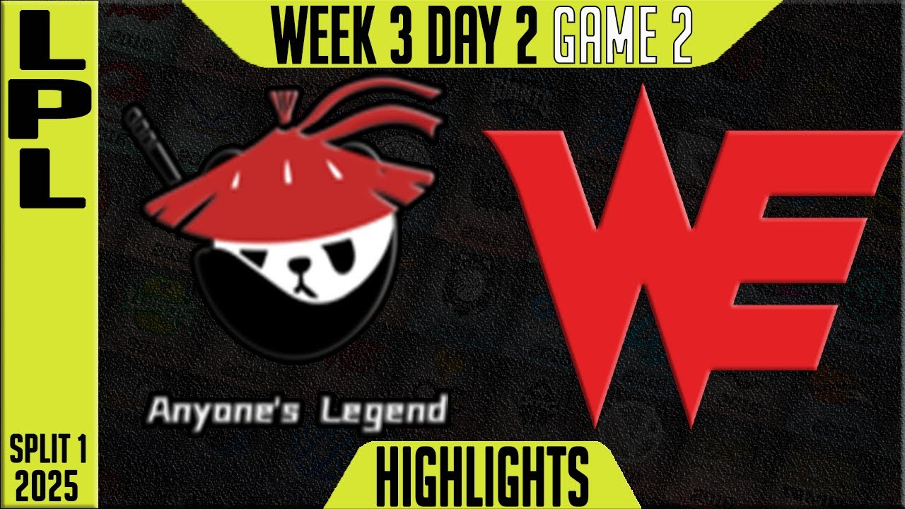 AL vs WE Highlights Game 2 | LPL Split 1 Groups 2025 W3D2 | Anyones Legend vs Team WE G2 - YouTube
