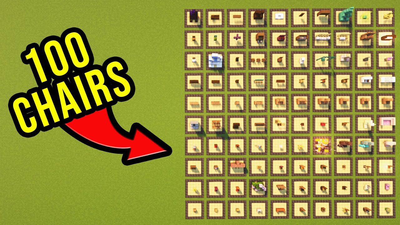 100 Minecraft Chair Build Design Ideas 💡 - YouTube