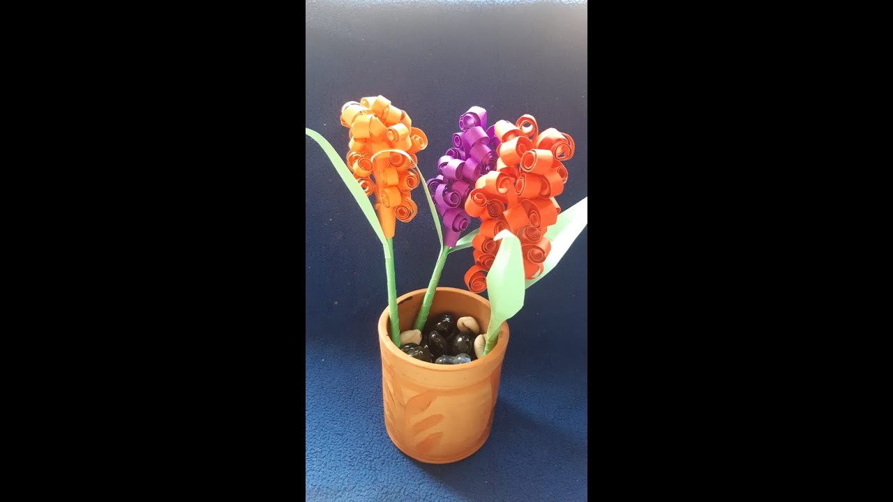 How to make Hyacinth | Paper craft easy flower making | New idea ...