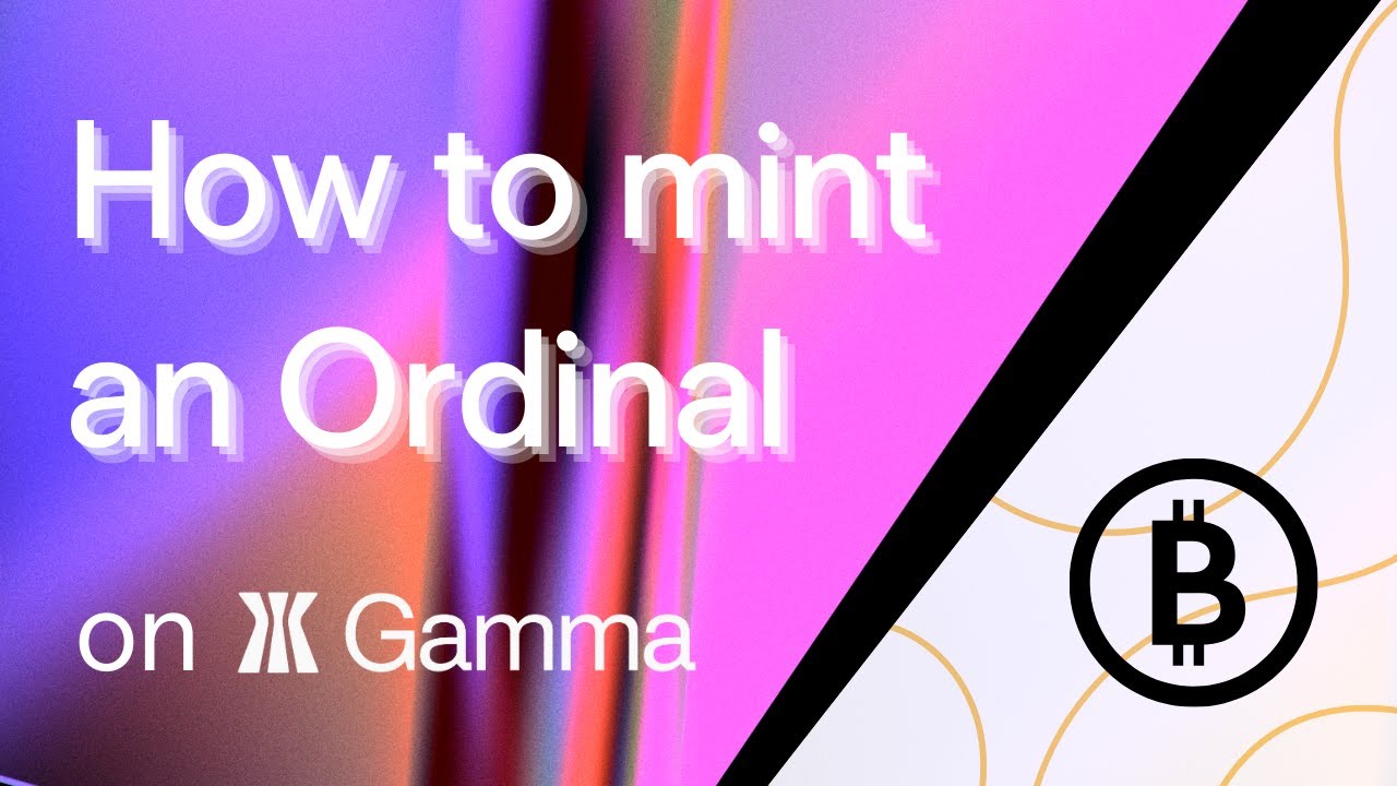 How to mint an Ordinal on Gamma - YouTube