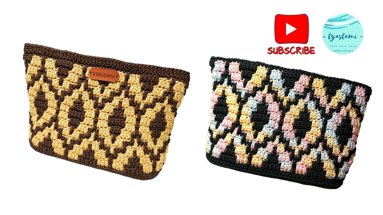 Crochet Mosaic (Multiple of 12) - Crochet Bags, Purse, Pouch - Tas ...