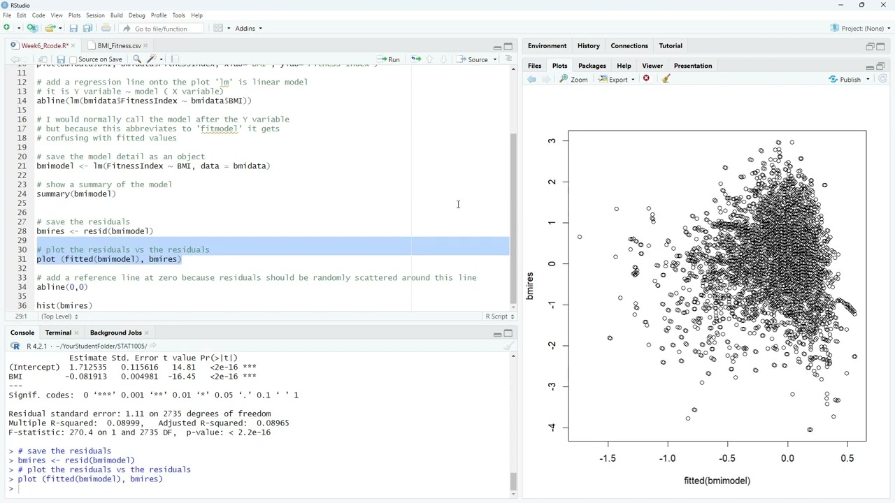 Week 6 Simple Linear Regression RStudio YouTube Week 6 Simple Linear Regression RStudio YouTube