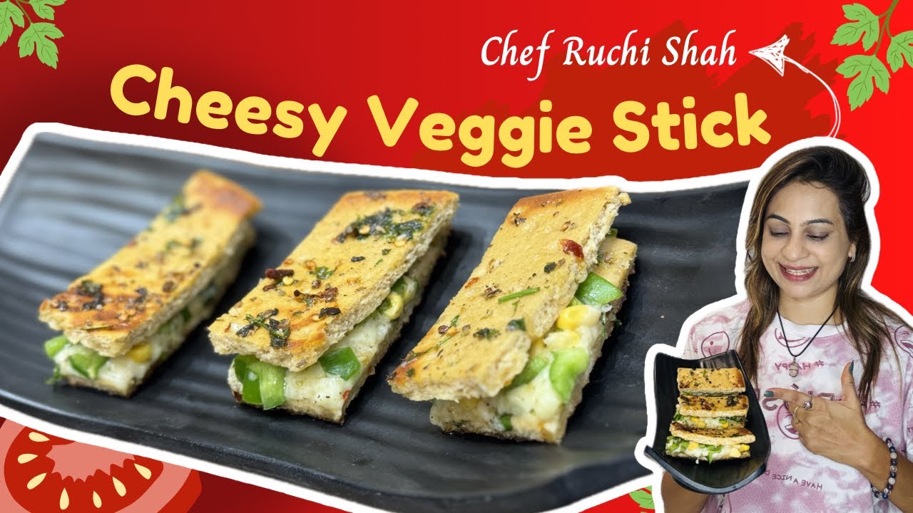 Crispy Cheesy Veggie Sticks | Perfect Party Snack! By Ruchi Shah - YouTube