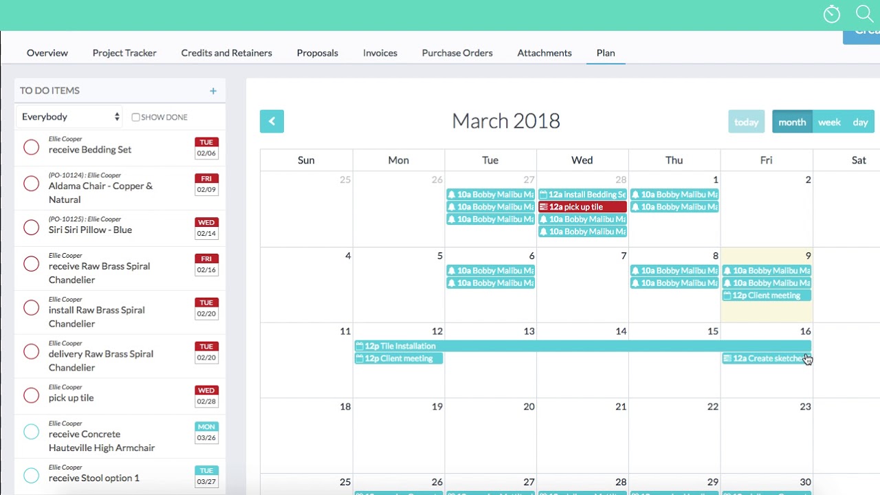 Ivy | Use the "Plan": Calendar & To-Do List to Organize Your Interior ...