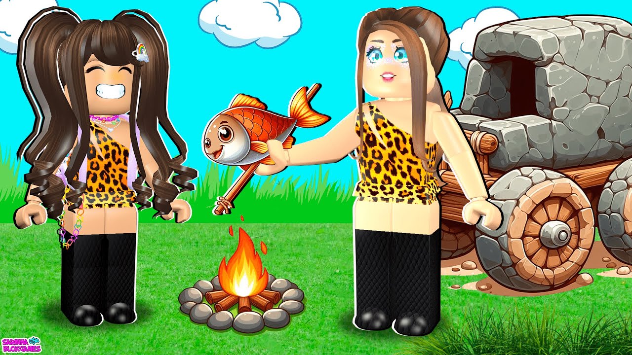 VIVEMOS UM DIA NA IDADE DA PEDRA!!🍅🍏 Roblox Modern Stones - YouTube