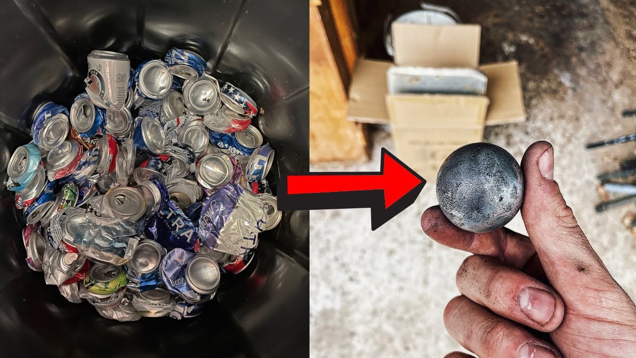 Melting Cans Into Aluminum Sphere - YouTube