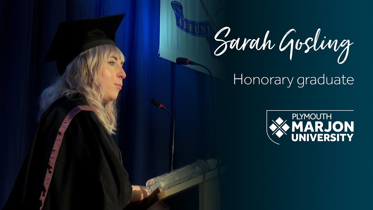 Sarah Gosling - Honorary graduate | Marjon Graduation 2021 - YouTube