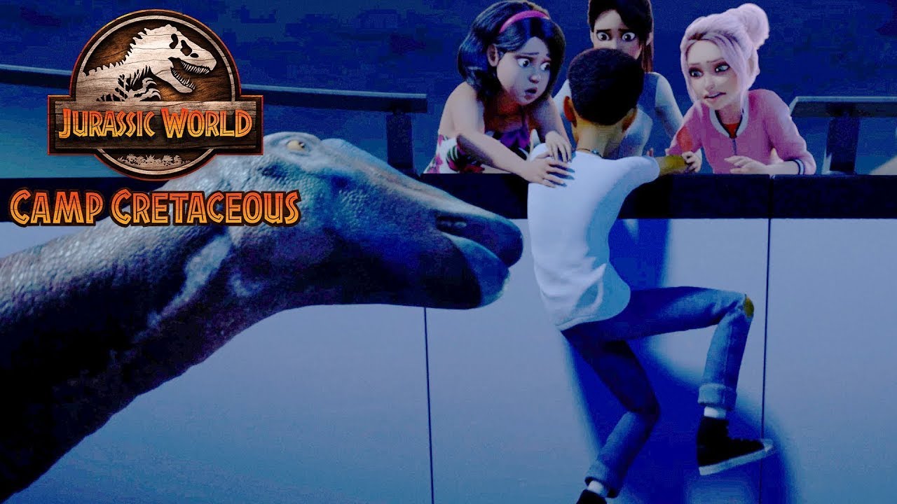 Running from Ouranosauruses | JURASSIC WORLD CAMP CRETACEOUS | Netflix ...