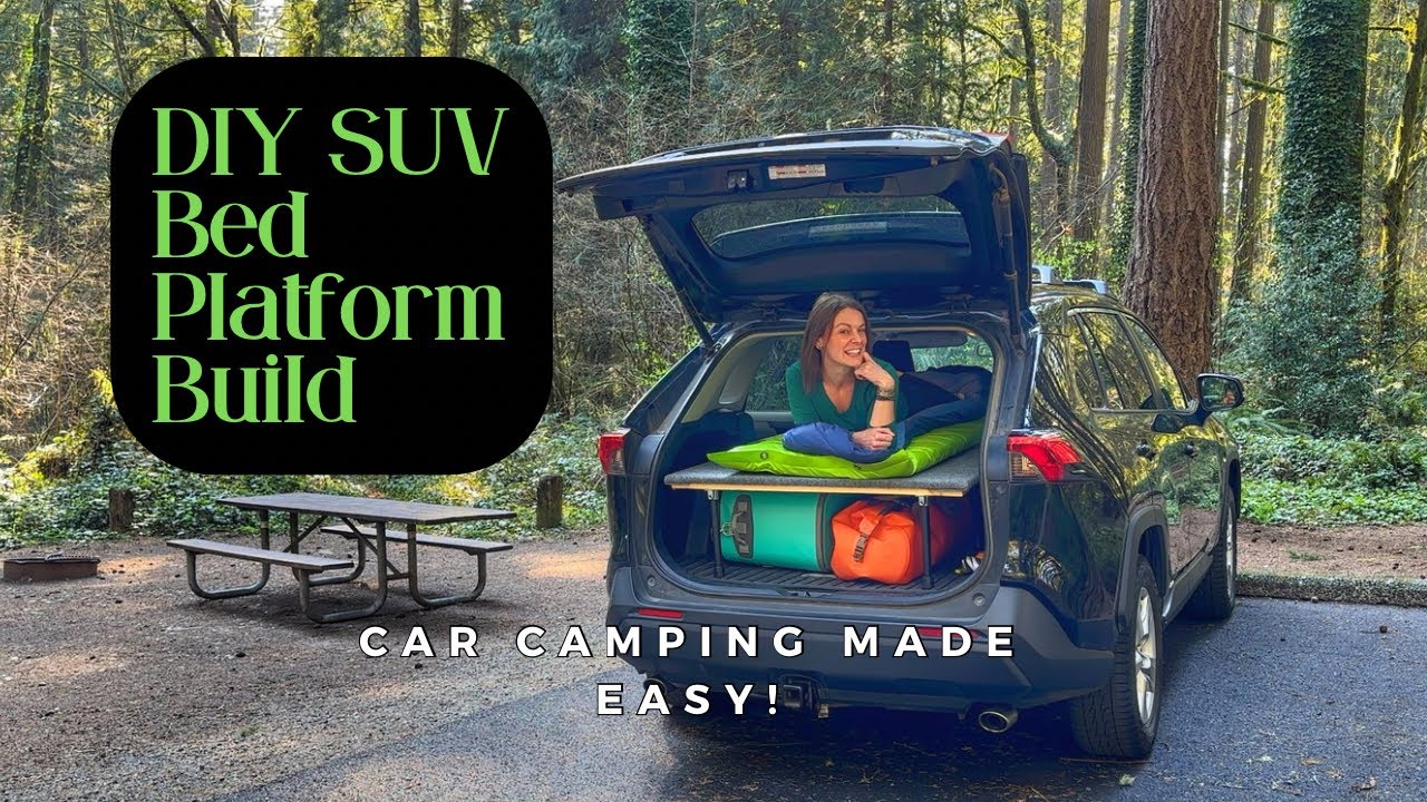 How I built a bed platform in my SUV! Easy DIY SUV Bed Platform (RAV4 & others) 4K - YouTube