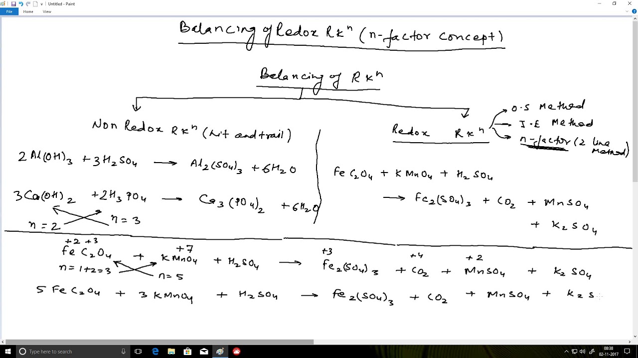 balancing of redox,n-factor method (stoichiometry)-2.chemistry funda ...