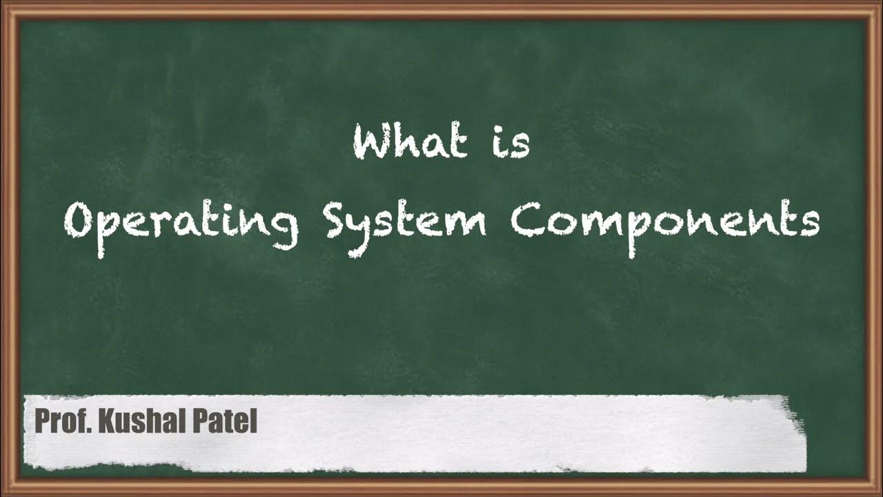 What is Operating System Components - YouTube