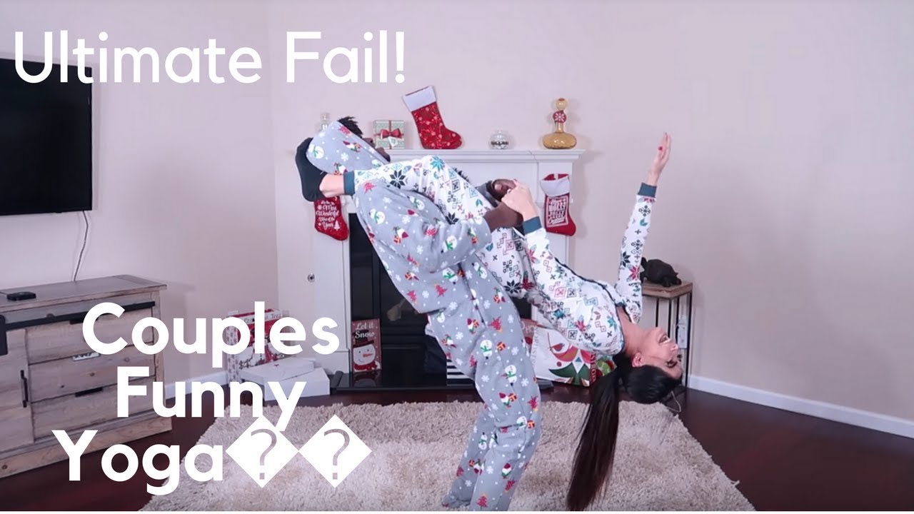 COUPLES FUNNY YOGA CHALLENGE! ULTIMATE FAIL - YouTube