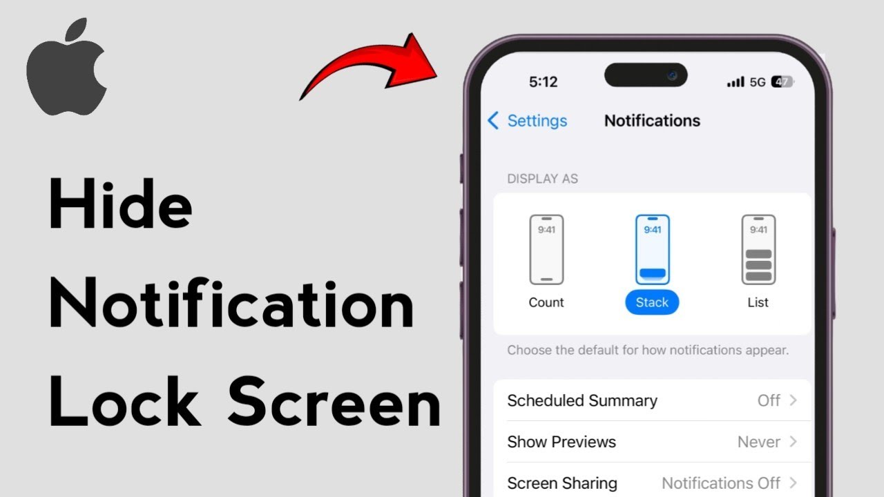 Keep Your Notifications Private! Hide Notifications on iPhone Lock ...