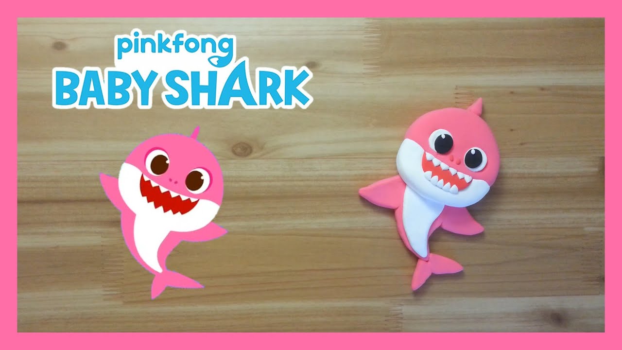 mommy shark Ellie 엄마상어 엘리 클레이로 만들기 - YouTube