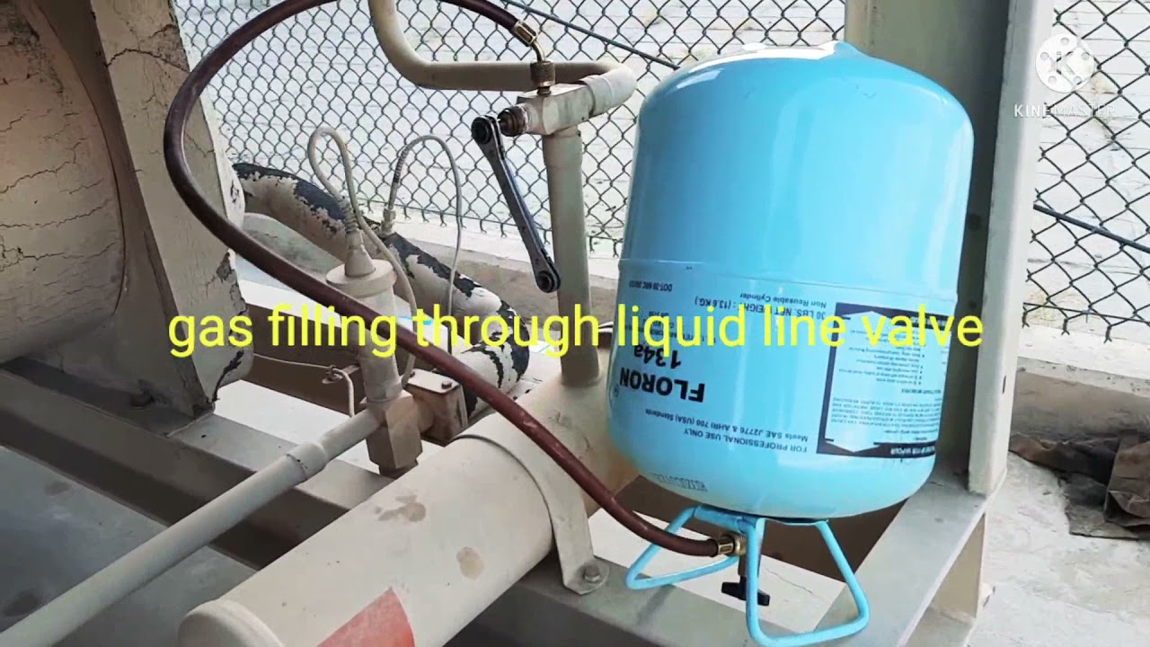 trane chiller gas filling - YouTube