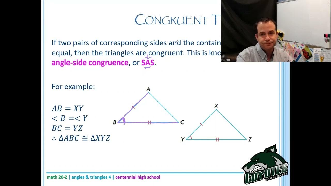 Math 20-2 - Lesson 4.4 - properties of congruent triangles - YouTube