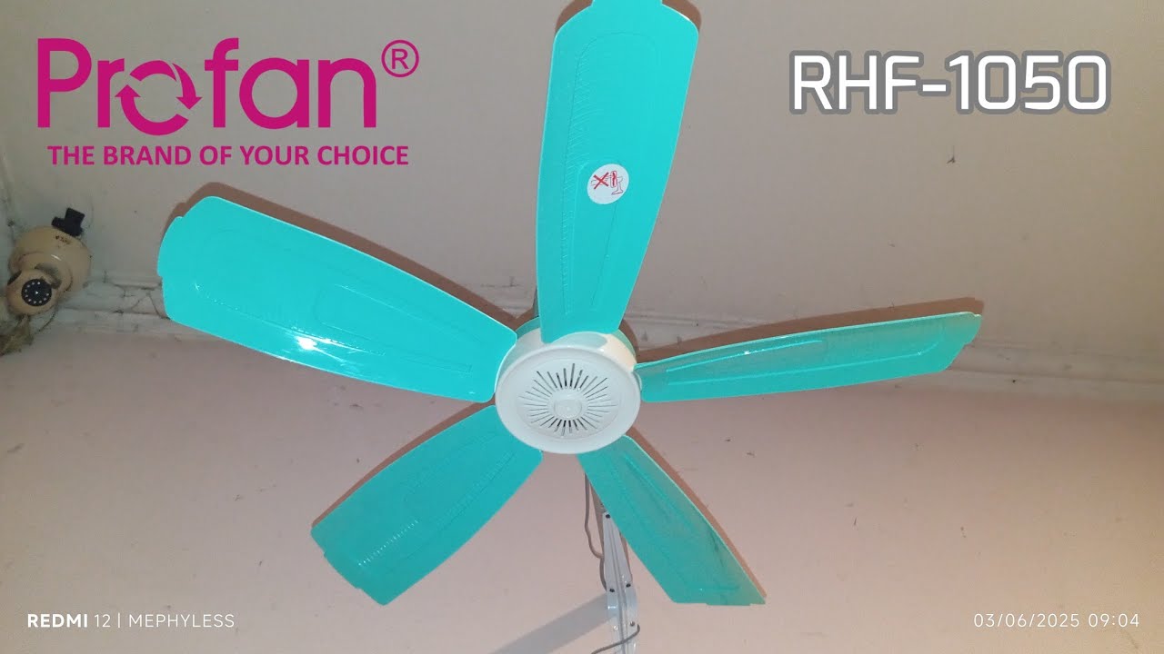 Profan 5 bladed mini Ceiling Fan | RHF-1050 - YouTube