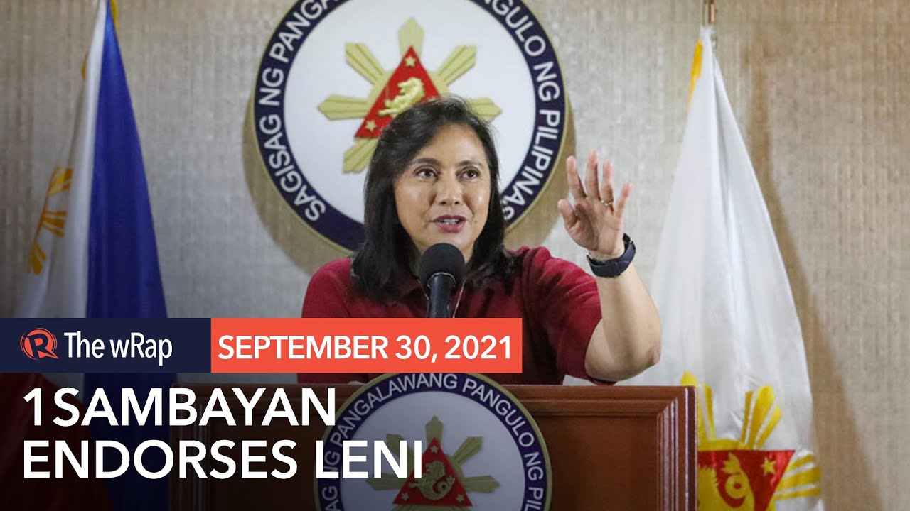 1Sambayan endorses Leni Robredo for president - YouTube