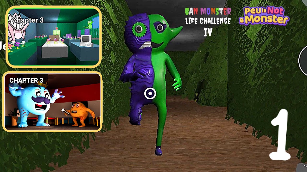 BAN MONSTER LIFE CHALLENGE 4 VS PEU IS NOT A MONSTER | GARTEN OF BANBAN ...