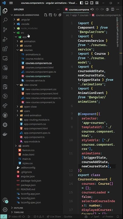 Animating New Course Slide Down When Opening Angular Leelawebdev Angular16 Youtube