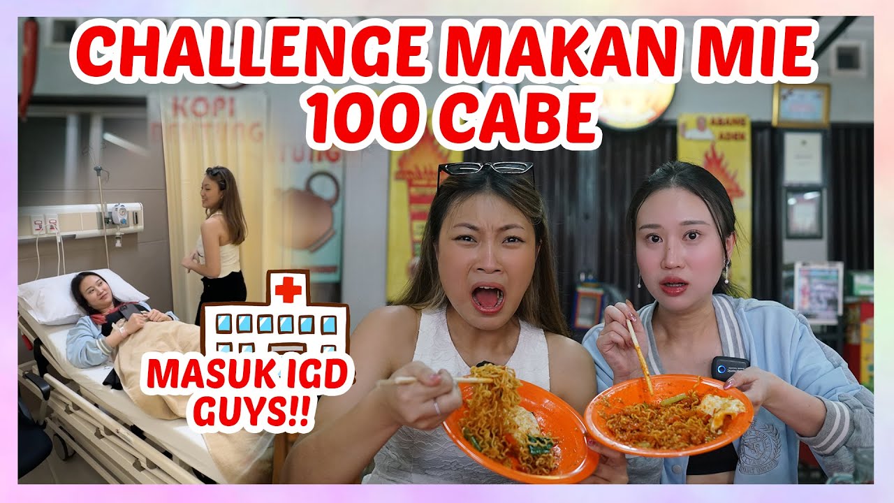 BERAKHIR DI IGD 🤒 !! CHALLENGE MAKAN INDOMIE 100 CABE BARENG JESSICA ...