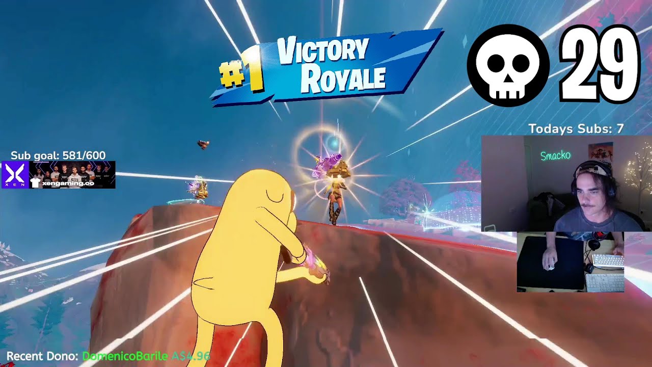 29 Elimination Solo Squads Win With New Adventure Time Skin - YouTube