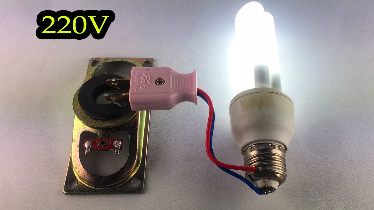 Easy Make Free Energy Generator With Light Bulb 100% At Home - YouTube