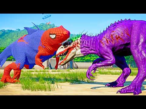 Spider-Man King Shark vs Joker Indominus Rex! EFSANE Süper Kahraman Dinozor Kapışması 🦖