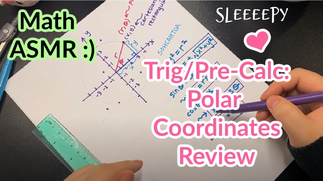 whispered relaxing math asmr | polar coordinates for review and sleep ...