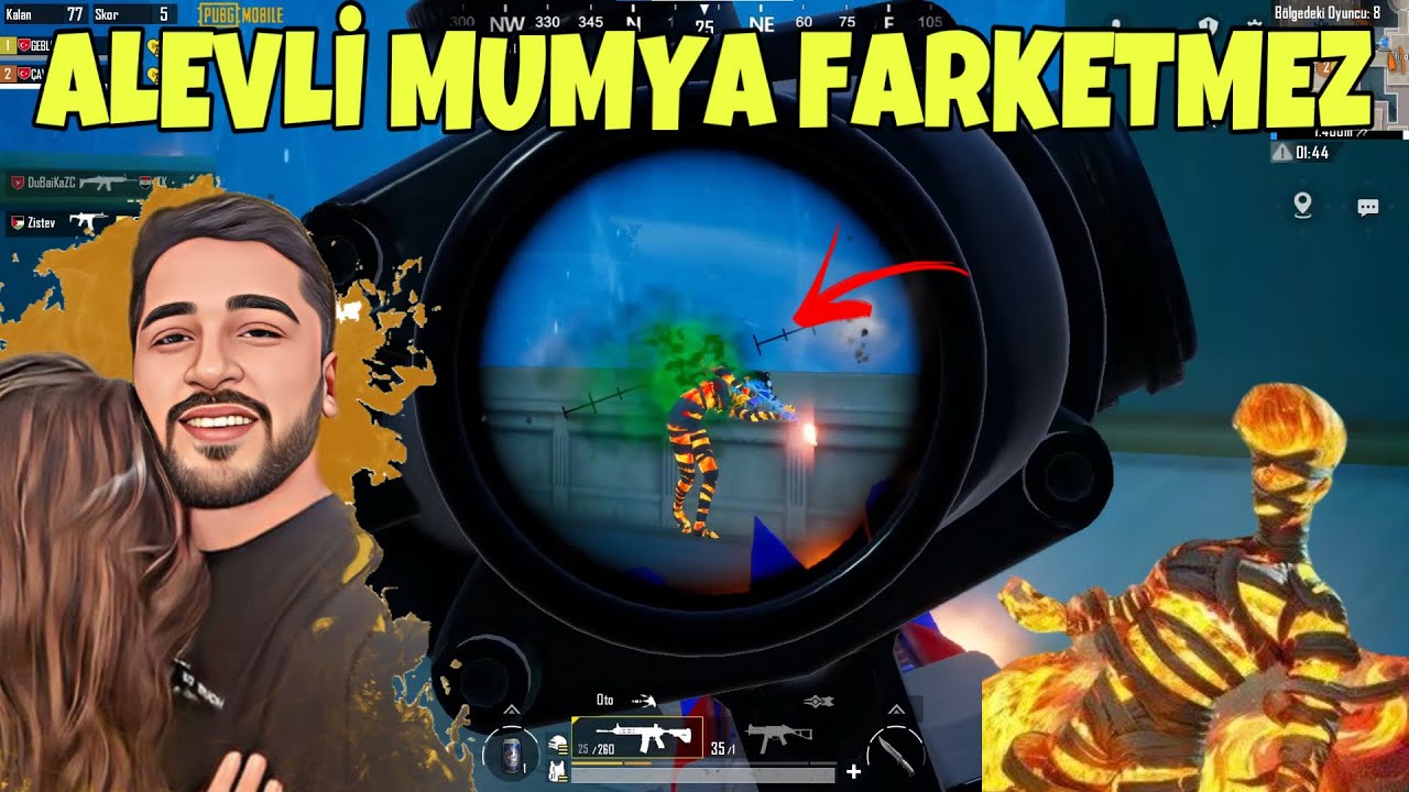 ALEVLİ MUMYA 2 KERE GELDİ VURDUM, SEZON KILL REKORUMU KIRDIM! -PUBG ...