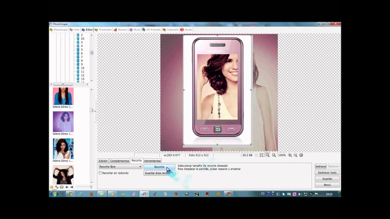 Como hacer Mp4 & Celulares En Photoscape ♥ - YouTube