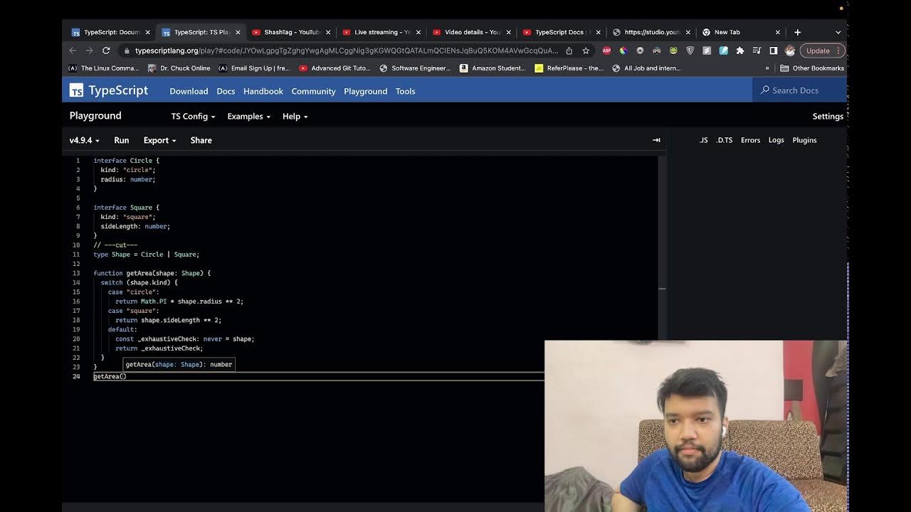 TypeScript Docs : Narrowing. - YouTube