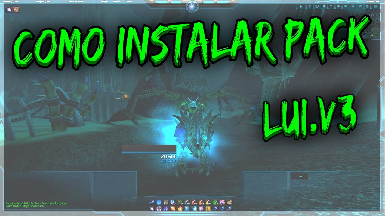 Como Instalar Pack de Addons LUI V3 | Mudar interface do WoW - YouTube