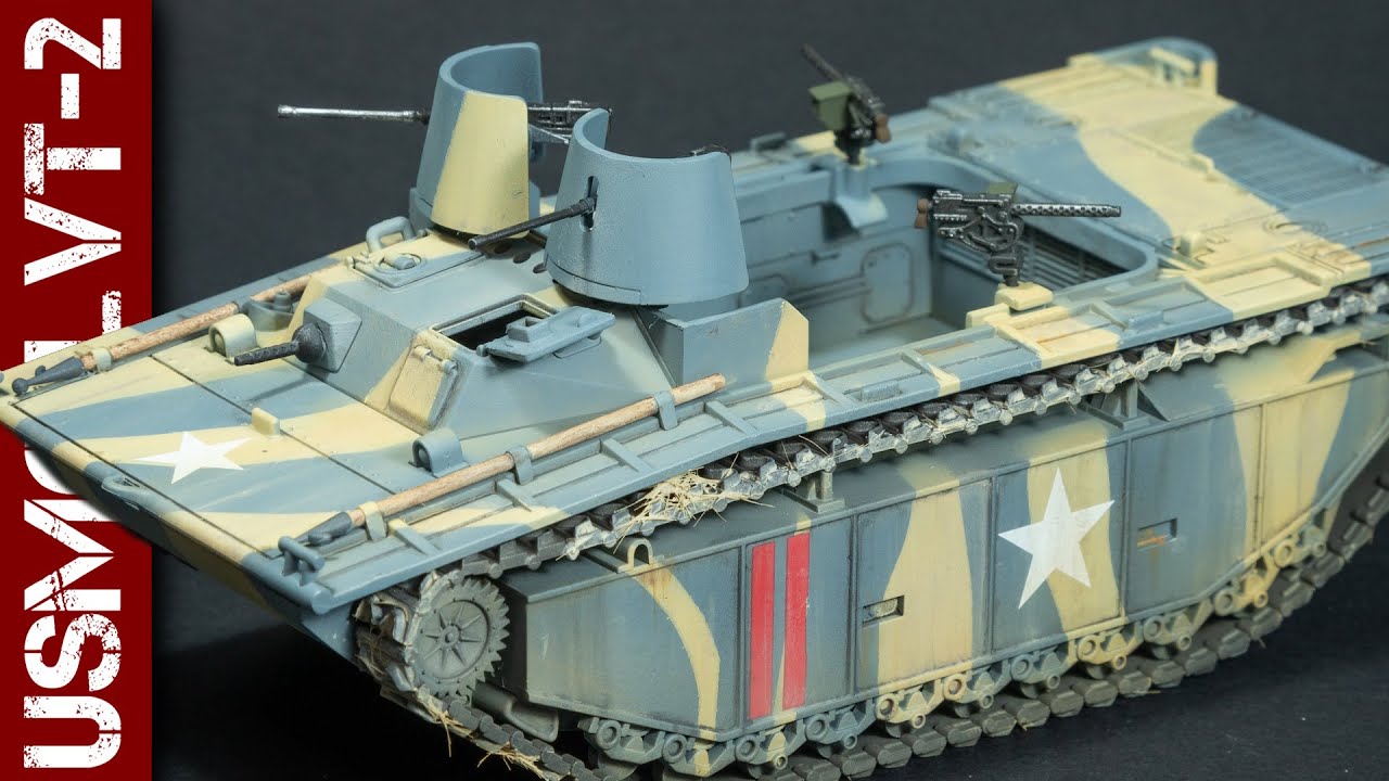 WW2 USMC LVT-(A) 2 - Building, painting, and weathering (Rubicon 1/56 ...