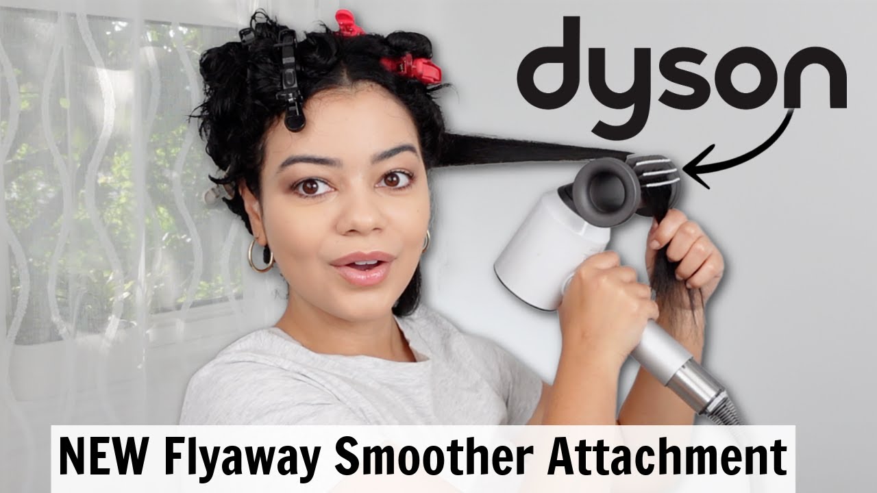 NEW Dyson SuperSonic Flyaway Smoother Attachment on Curly Hair - YouTube