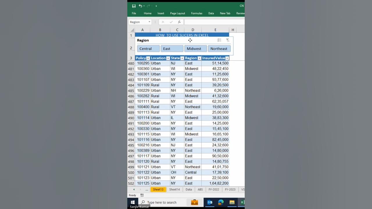 How to use slicers in excel |#excel #slicer #exceltips #excelfunctions #pivottables # ...