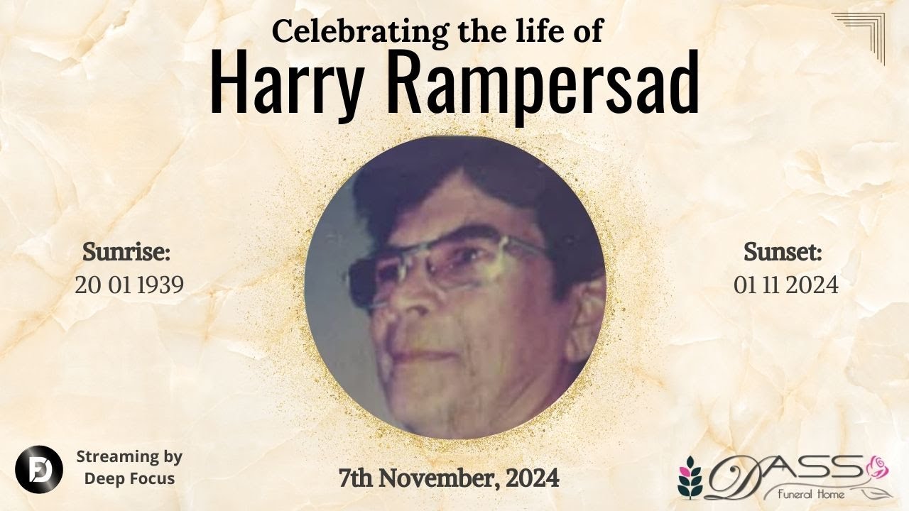 Funeral Service for Harry Rampersad | November 7, 2024 - YouTube