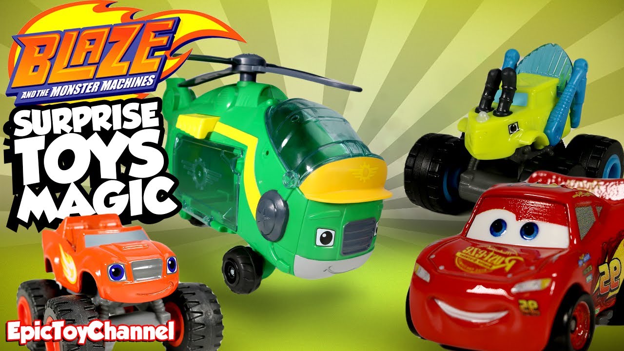 SURPRISE TOYS MAGIC Blaze and Monster Machines + Missing Disney Cars ...