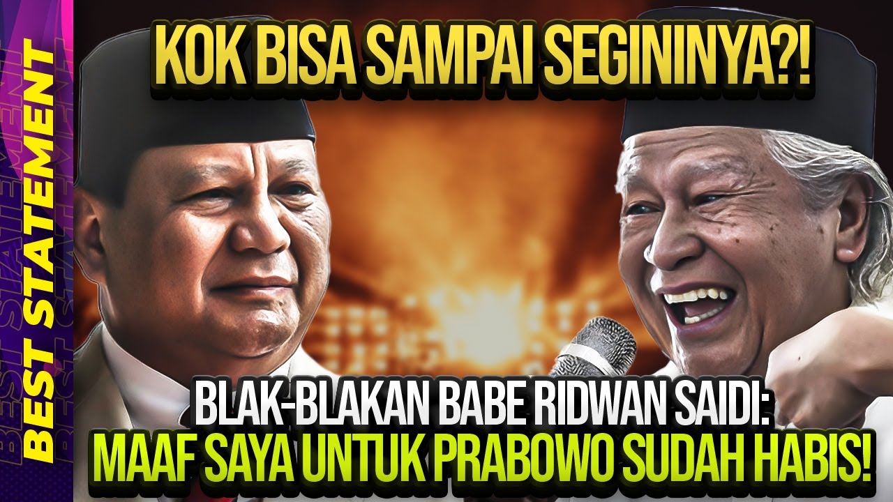 Kok Bisa Sampai Segininya Blak Blakan Babe Ridwan Saidi Maaf Saya