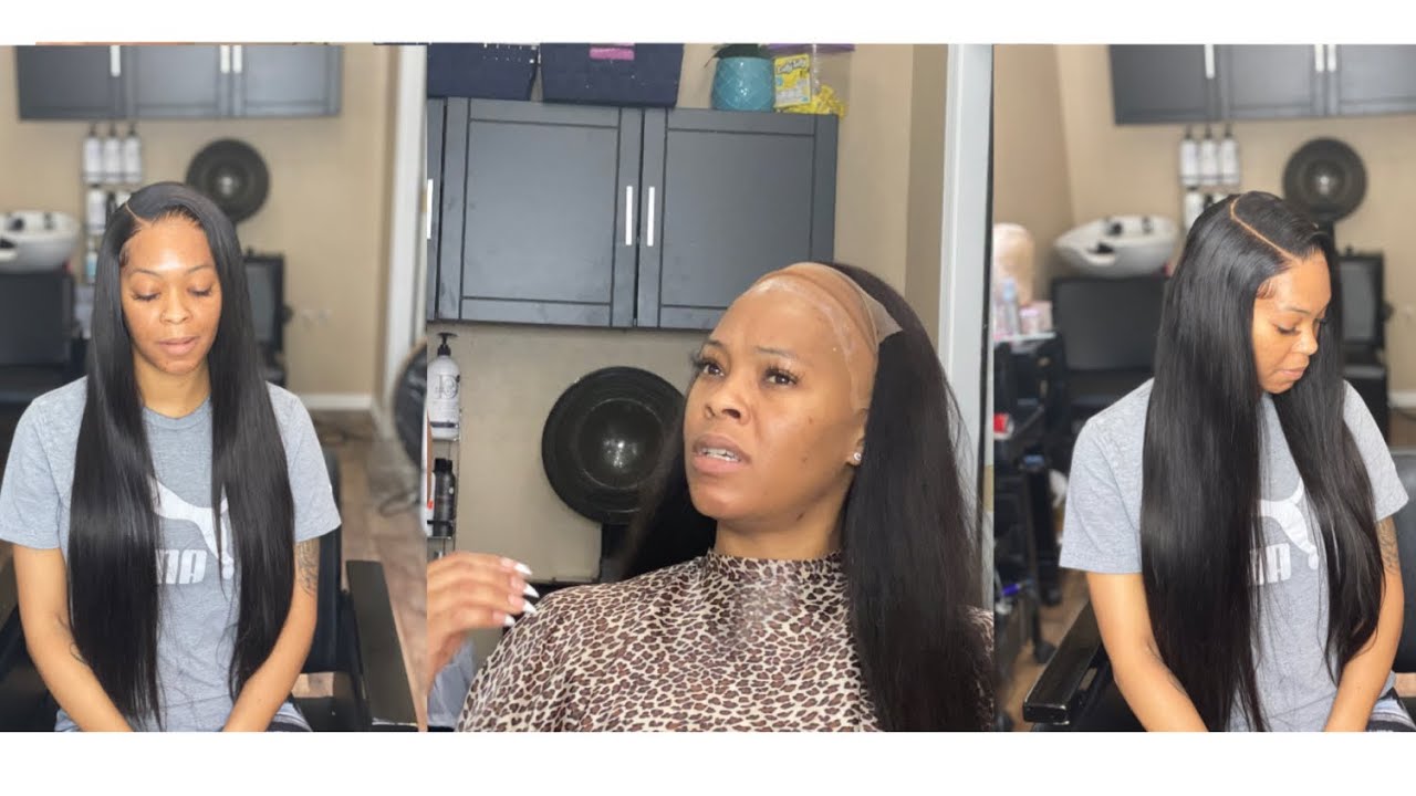 7x7 Lace Closure Install How to serve SCALP!!! - YouTube