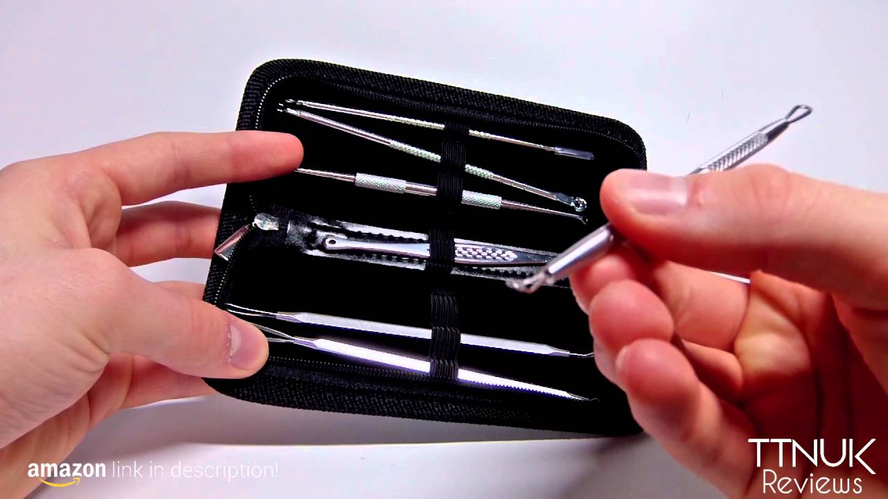 EmaxDesign Blackhead Remover Pimple Acne Extractor Kit Tool - YouTube