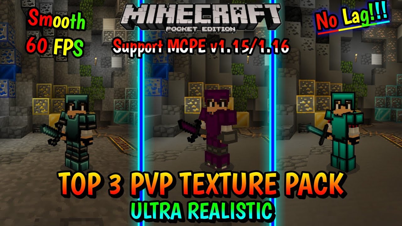 Top 3 PvP Texture Pack - Best PvP Texture Pack For Minecraft PE v1.15/1 ...
