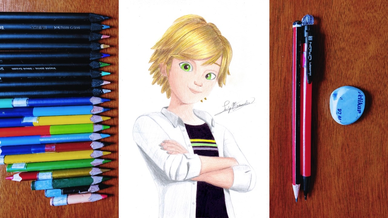 Drawing Miraculous: Adrien Agreste / Season 6 | Lesly Miraculer - YouTube
