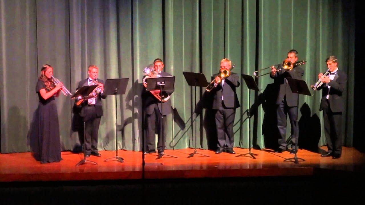 Collage Concert 2013 - Brass Sextet, Trumpet Voluntary - YouTube